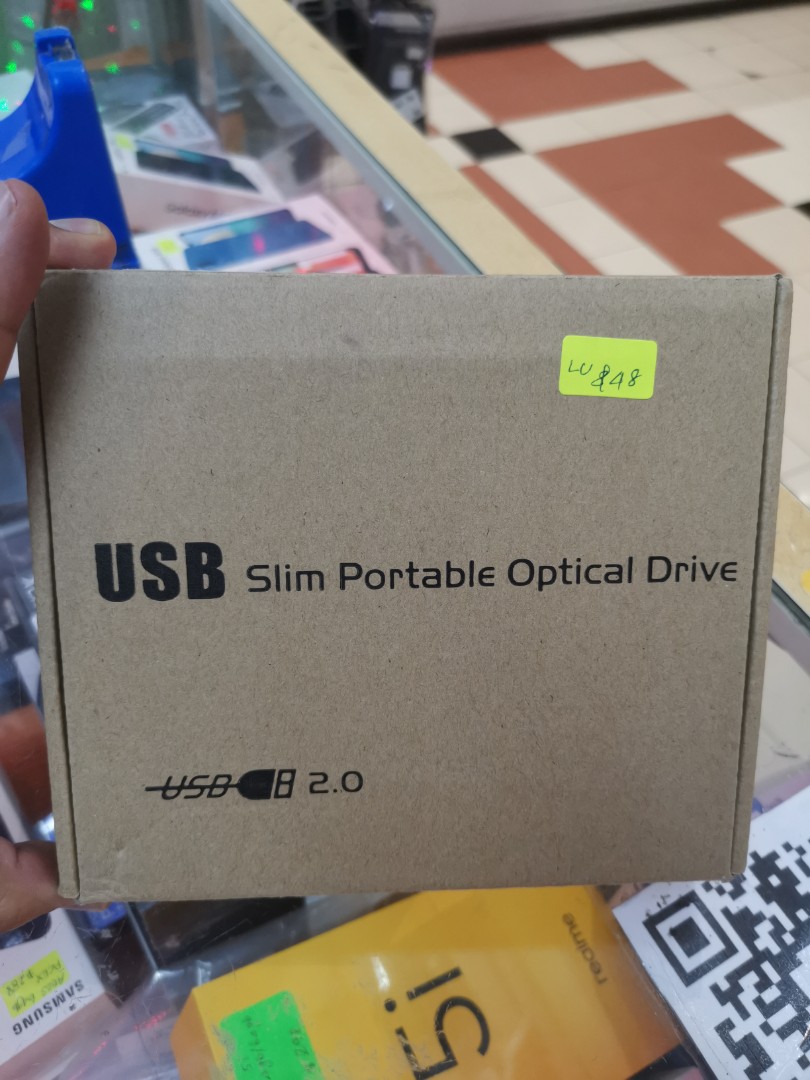 USB 2.0 Male to Slim Portable Optical Drive Compact Disk Rewritable DVD ...