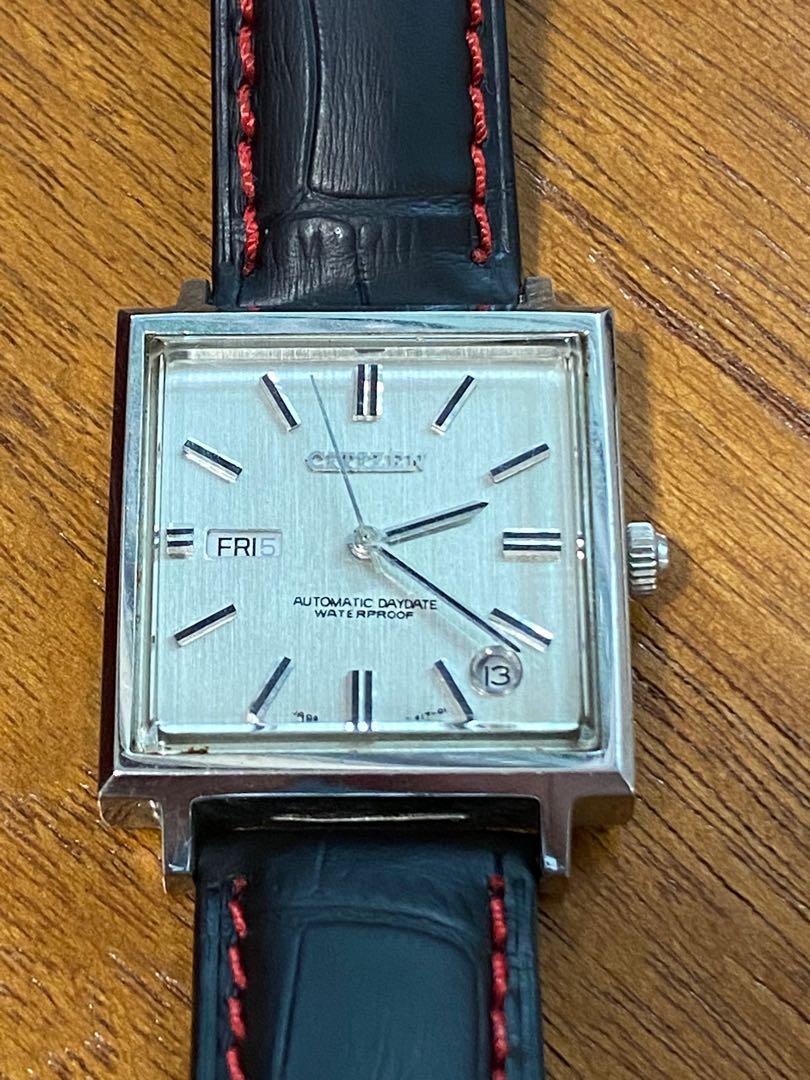 Vintage square dial Citizen para water STAR Automatic Daydate , Men's ...