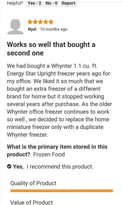 Whynter 1.1 cu.ft.Energy Star Upright Freezer with Lock (2 Keys) 110 ...