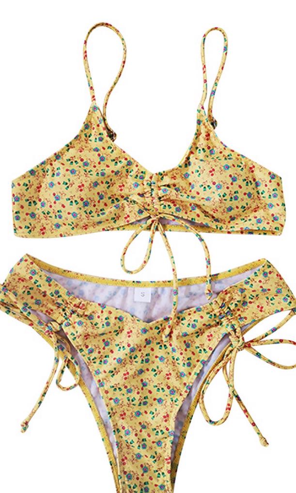 Yellow Bikini, Women's Fashion, Swimwear, Bikinis & Swimsuits on Carousell
