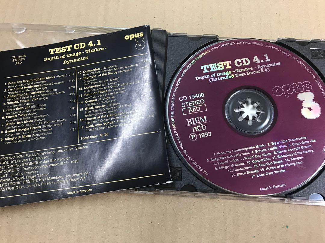 發燒錄音天碟： OPUS3 Test CD 4.1, 興趣及遊戲, 音樂、樂器 & 配件, 音樂與媒體 - CD 及 DVD - Carousell