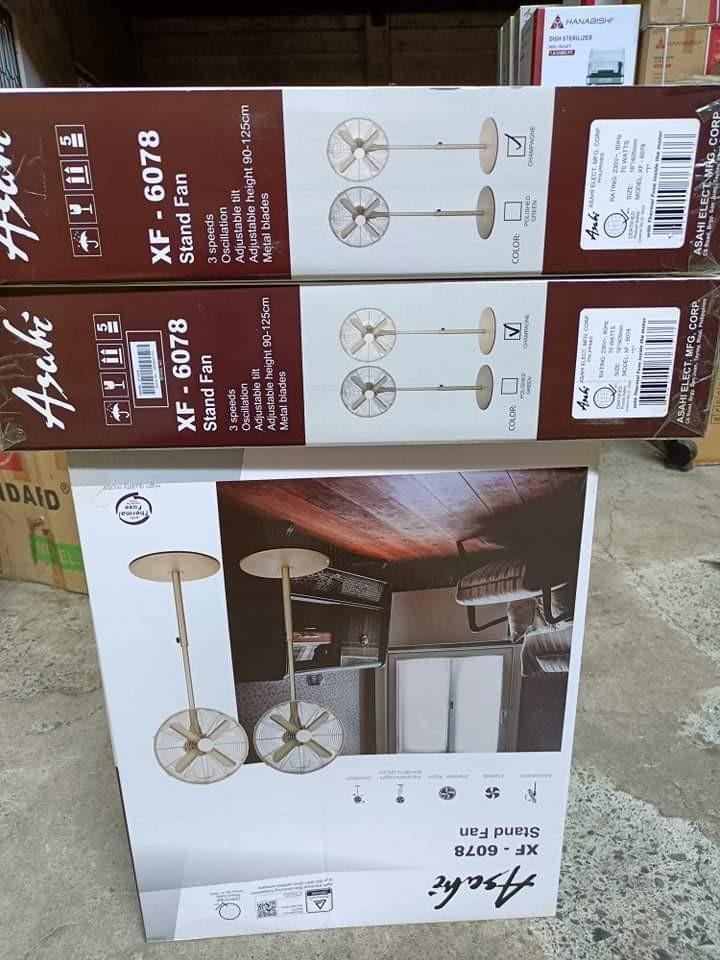 ASAHI RETRO FAN XF6078 CHAMPAGNE, Furniture & Home Living, Lighting ...
