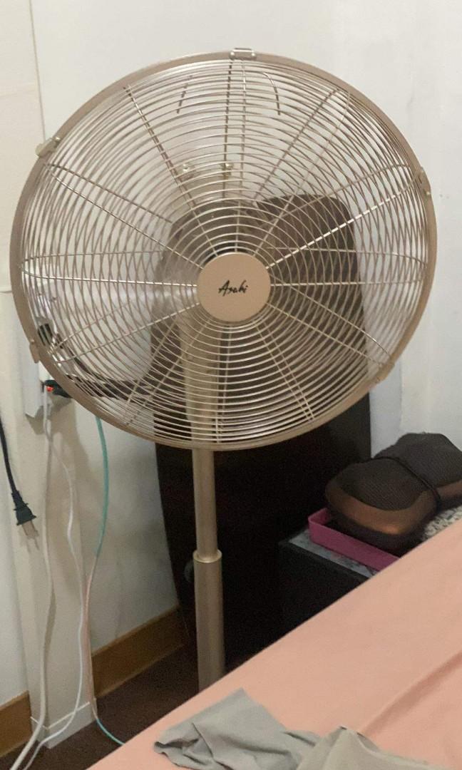 ASAHI RETRO FAN XF6078 CHAMPAGNE, Furniture & Home Living, Lighting ...