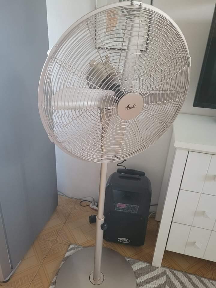 ASAHI RETRO FAN XF6078 CHAMPAGNE, Furniture & Home Living, Lighting ...