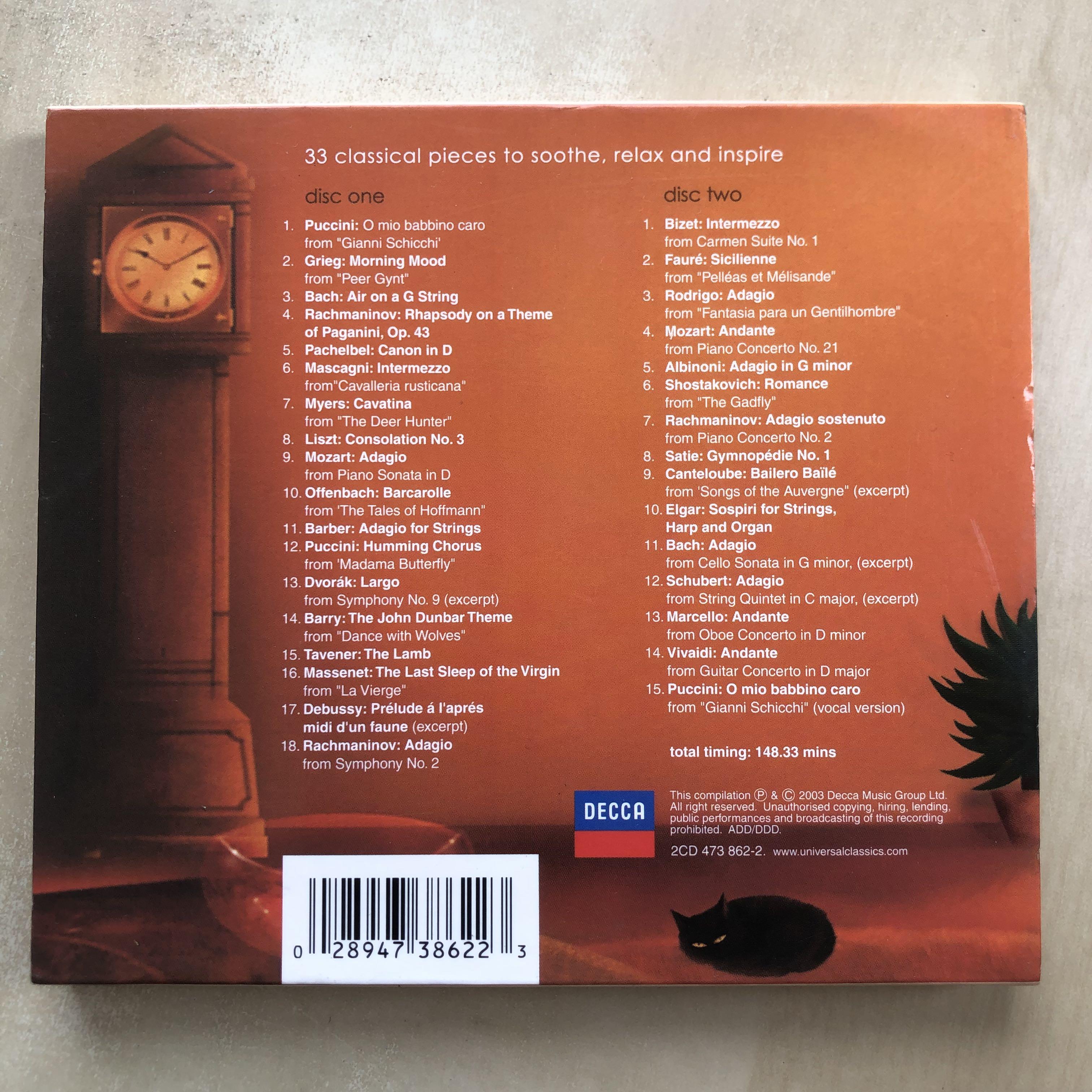 CD丨The very Best of Relaxing Classics (2CD), 興趣及遊戲, 收藏品及紀念品, 明星周邊 ...