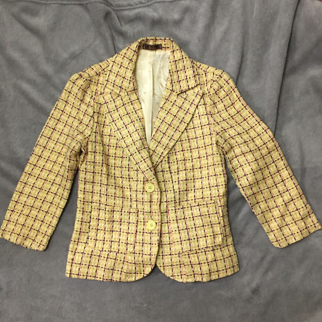 Clueless Inspired Tweed Blazer, Women's Fashion, Coats, Jackets and ...