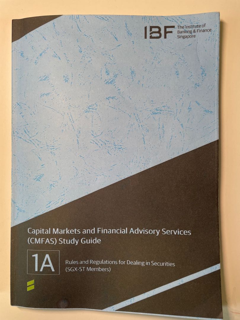 CMFAS M1A Module 1A self printed text book (latest version v4.7 ...