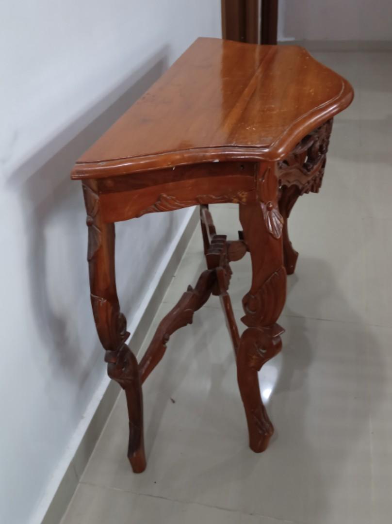 Console Table Teak Wood / Kayu Jati, Furniture & Home Living, Furniture ...