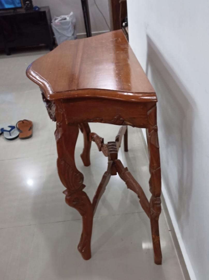 Console Table Teak Wood / Kayu Jati, Furniture & Home Living, Furniture ...