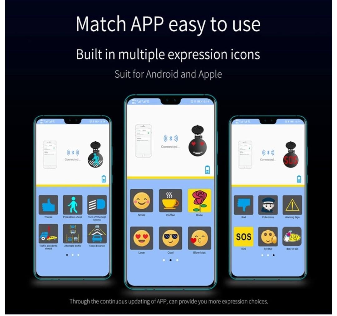 Emoji Emoticon LED Display Screen Car Van Lorry, Announcements on Carousell