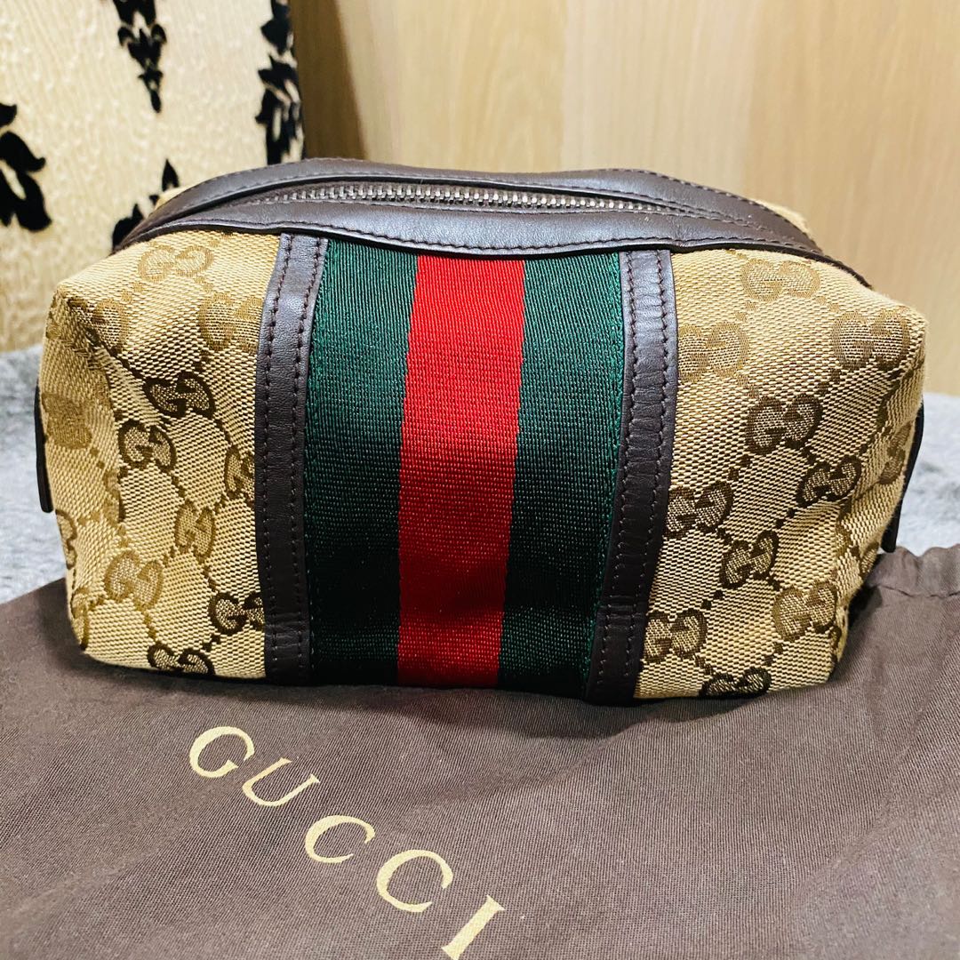 Gucci cosmetic pouch, Luxury, Accessories on Carousell