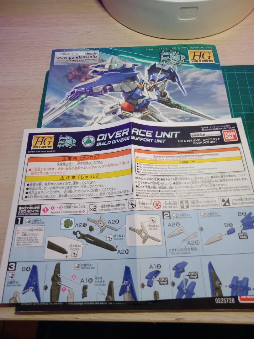 HG 1/144 Gundam 00 Diver + Diver Ace Unit, Hobbies & Toys, Collectibles & Memorabilia, Fan ...