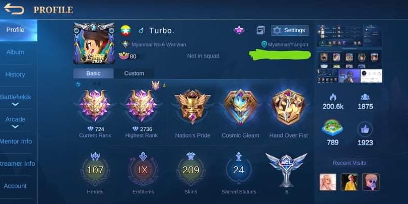 High Rank and Win Rates Stacked Mobile Legends Account, Video Gaming ...