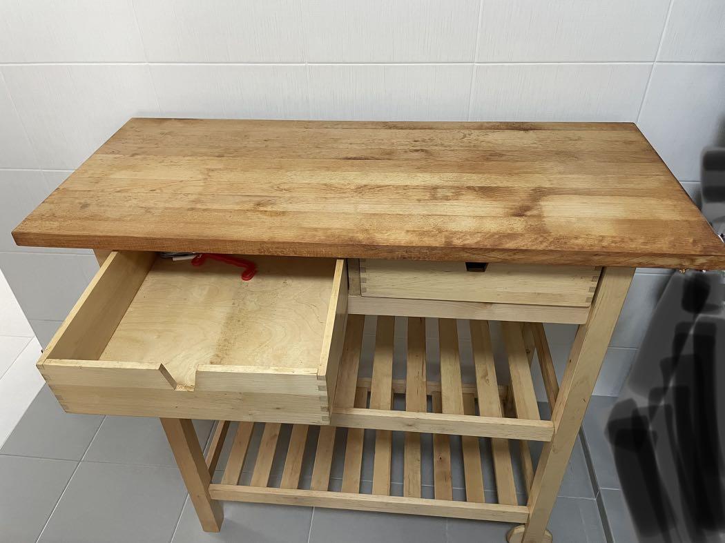 Ikea FORHOJA Kitchen Cart / Table, Furniture & Home Living, Bathroom ...