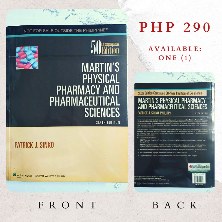 Martin's Physical Pharmacy and Pharmaceutical Sciences, Hobbies & Toys ...