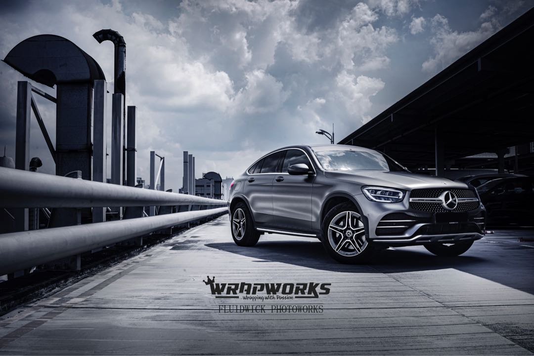 Mercedes GLC 300 3M Satin Dark Grey Full Wrap, Car Accessories ...