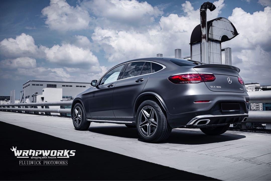 Mercedes GLC 300 3M Satin Dark Grey Full Wrap, Car Accessories ...