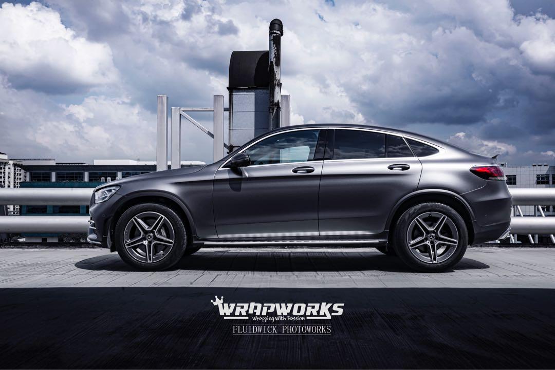 Mercedes GLC 300 3M Satin Dark Grey Full Wrap, Car Accessories ...