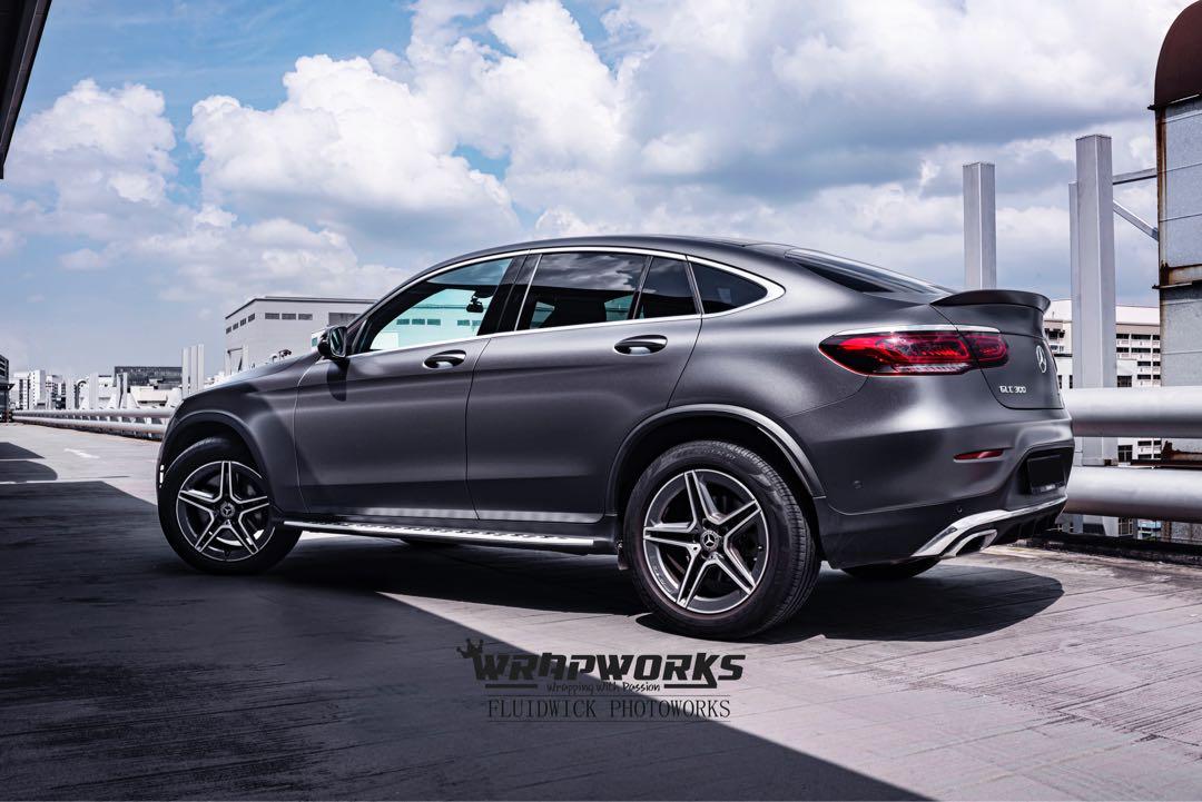 Mercedes GLC 300 3M Satin Dark Grey Full Wrap, Car Accessories ...
