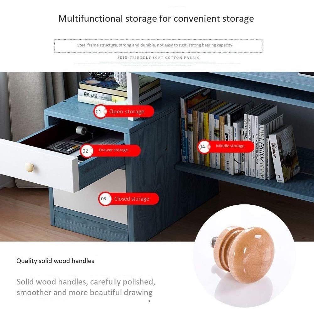 Multifunction Computer Desk Wood PC Table Study Table Working Table For ...