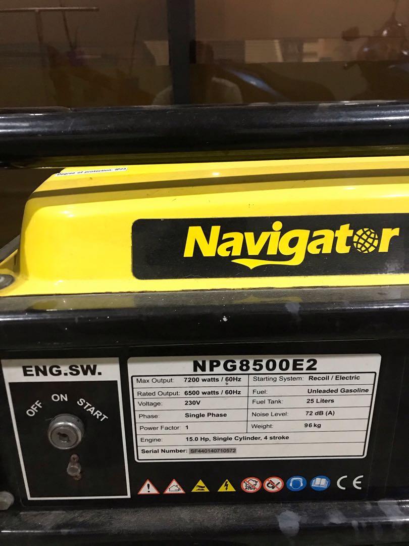 Navigator generator 7200watts, Commercial & Industrial, Construction ...