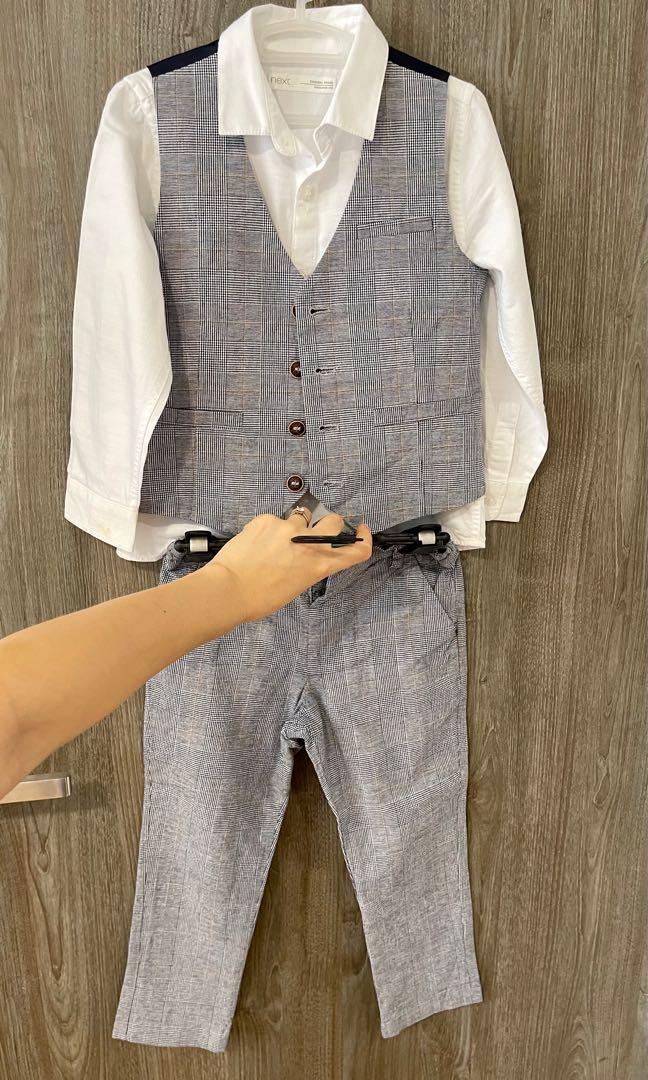 Next boy 3 piece formal suit 3-4years old, Babies & Kids, Babies & Kids ...