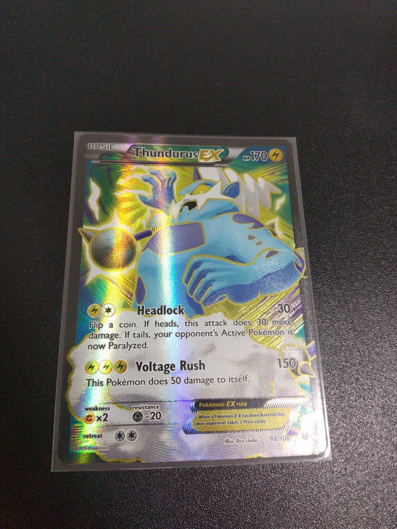 Pokemon TCG Thundurus EX Full Art Ultra Rare - XY Roaring Skies ...