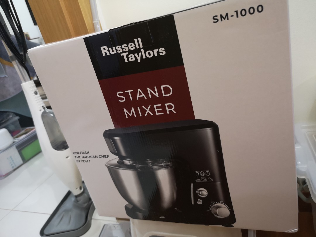 Russell Taylors 1000W 5L Stand Mixer SM-1000 Cake Kitchen Blender, TV ...