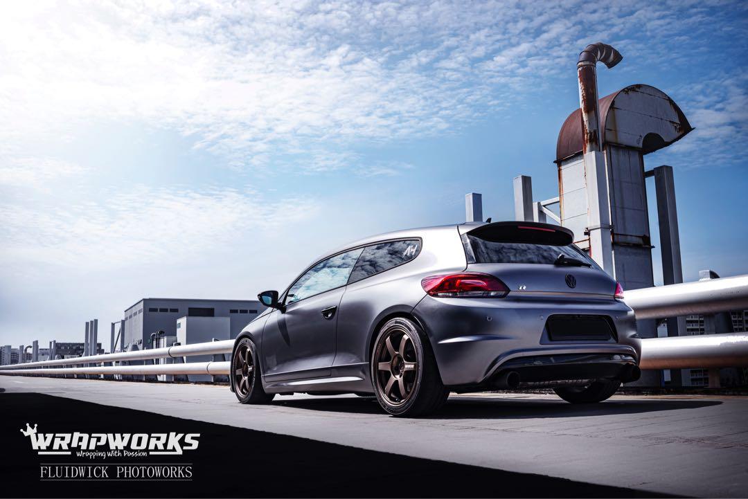 Scirocco R 3M Satin Dark Grey Full Wrap, Car Accessories, Accessories ...