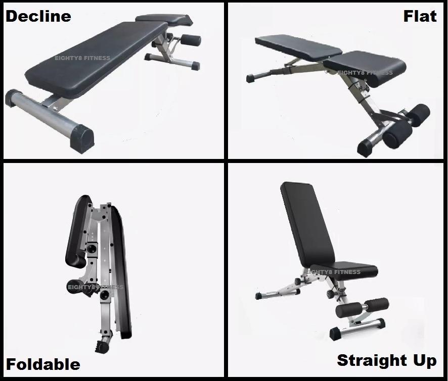 (Ready stock) SOLID STEEL Foldable Home Gym Workout Benches Situp ...