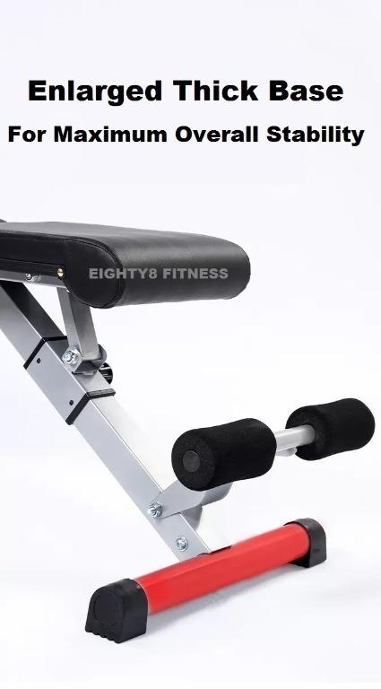 (Ready stock) SOLID STEEL Foldable Home Gym Workout Benches Situp ...