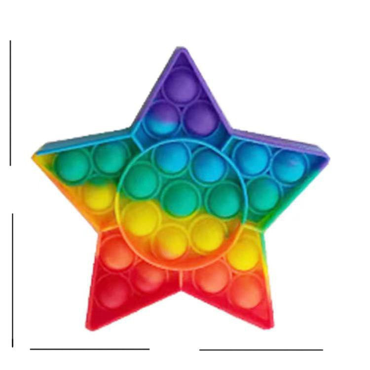 Star pop it fidget toy (rainbow), Hobbies & Toys, Toys & Games on Carousell