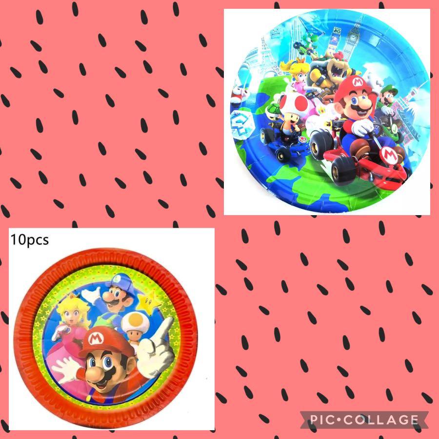 Super Mario Bros party supplies - party plates / party deco, Hobbies ...