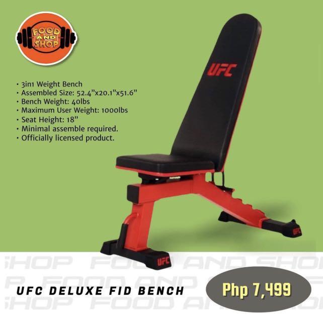 UFC DELUXE FID BENCH, Sports Equipment, Other Sports Equipment and ...
