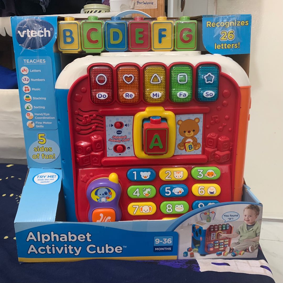 Vtech Alphabet Activity cube, Hobbies & Toys, Toys & Games on Carousell