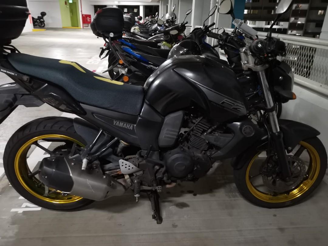 Yamaha FZ16 rim wrapping, Motorcycles, Motorcycle Apparel on Carousell