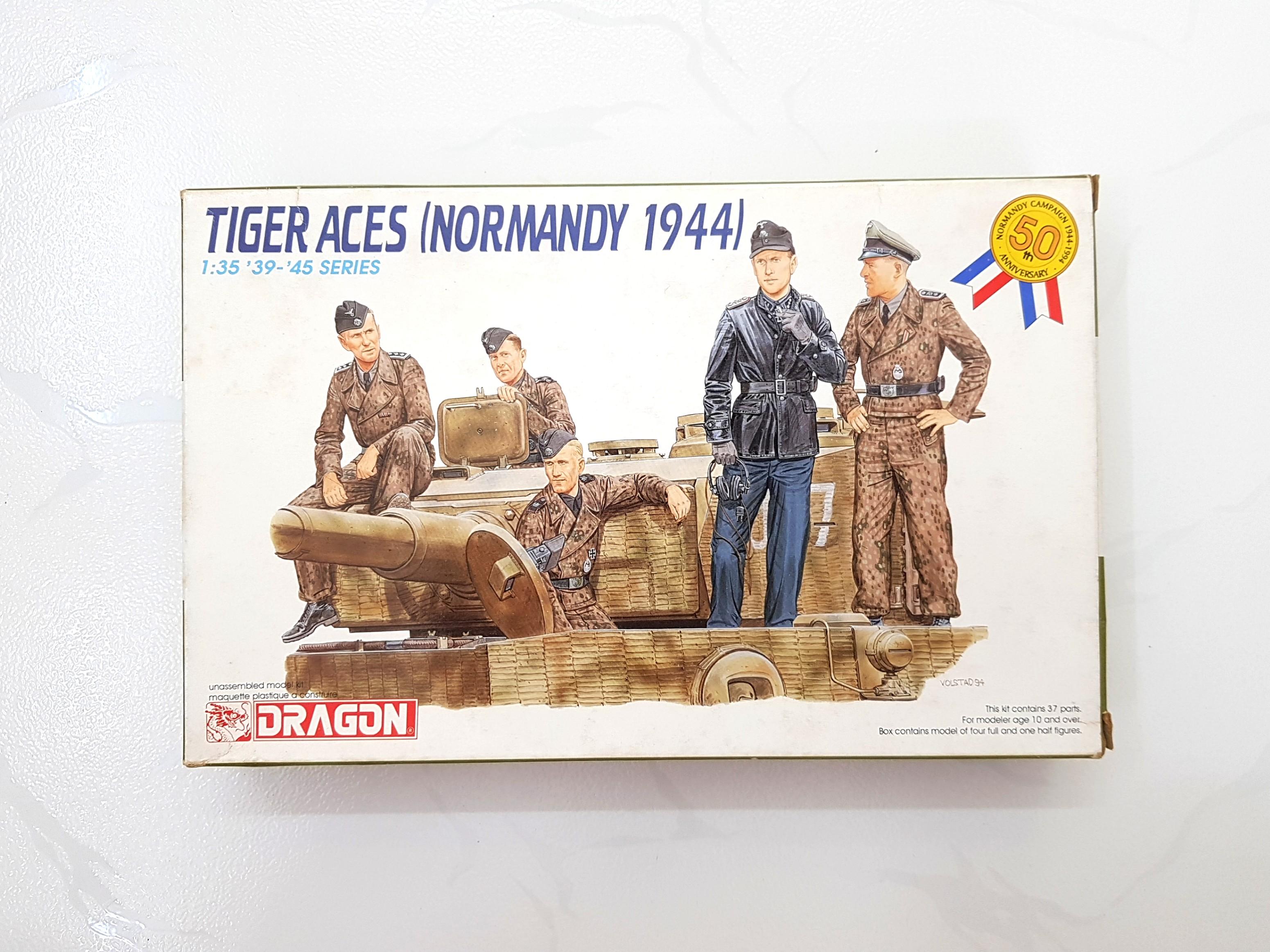 1/35 Dragon #6028 Tiger Aces "Normandy 1944" c/w 5 soldiers (WWII 2nd ...