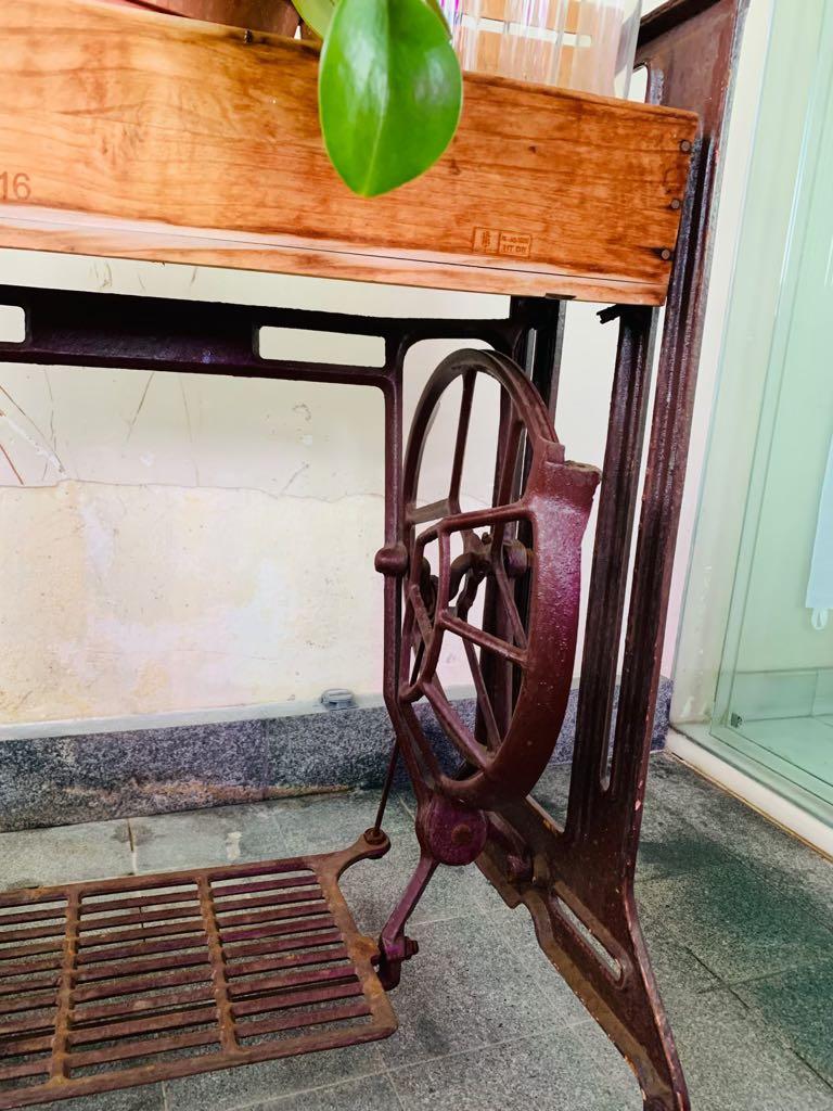 Antique Sewing Machine Stand, Furniture & Home Living, Home Decor ...