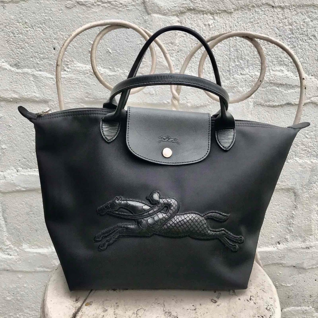 Authentic All Black Longchamp Le Pliage, Luxury, Bags & Wallets on ...