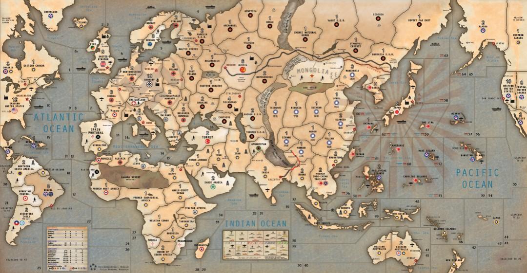 Axis and Allies customised Anniversary map version 2, Hobbies & Toys ...