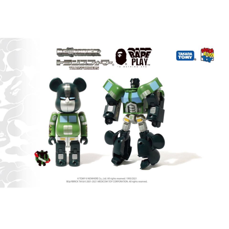 Bearbrick x Transformers Optimus Prime BAPE (R) Green 200%, Hobbies ...