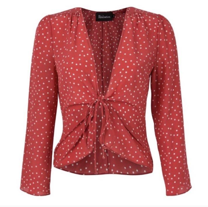 Bianca Top in Red Star, Women's Fashion, Tops, Blouses on Carousell