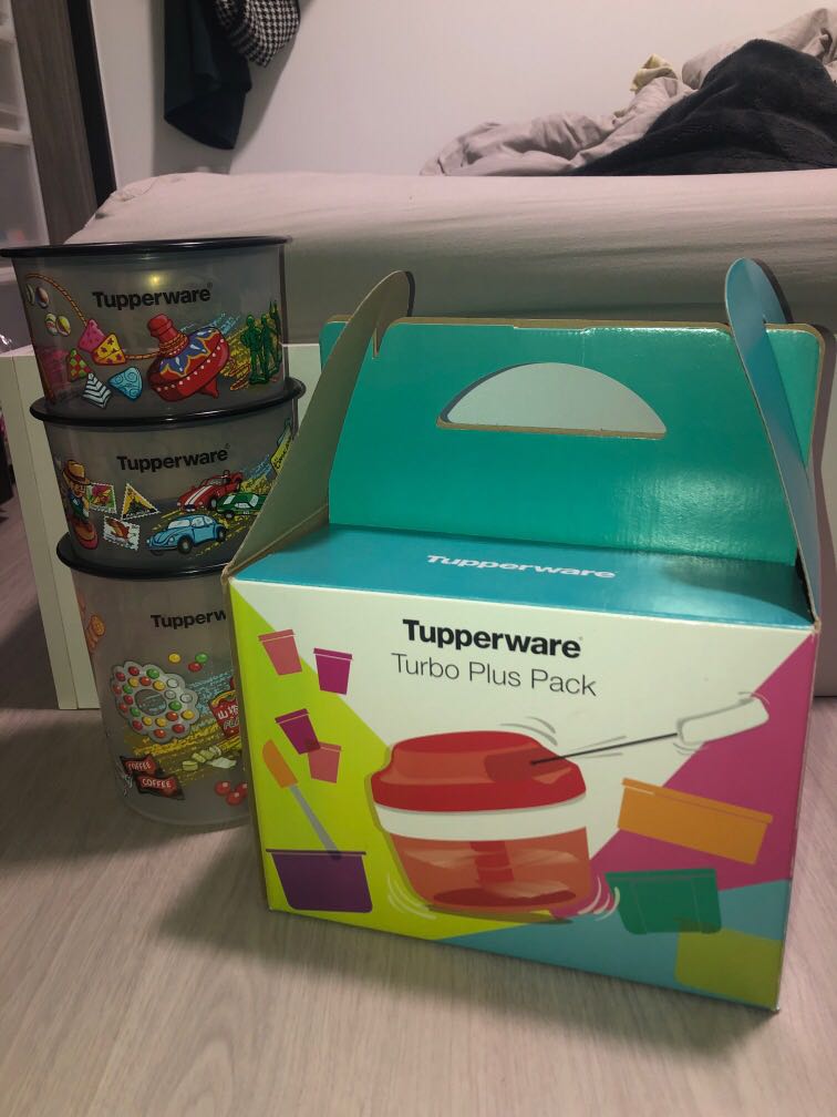 bnib tupperware turbo plus pack, Furniture & Home Living, Kitchenware ...