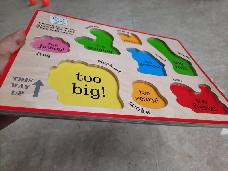 Dear Zoo puzzle kids children wooden matching game, Babies & Kids ...