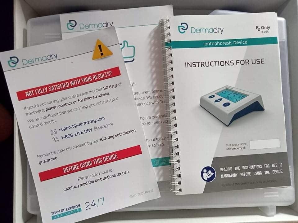 Dermadry Iontophoresis for Hyperhidrosis Excessive Sweating of Hands ...