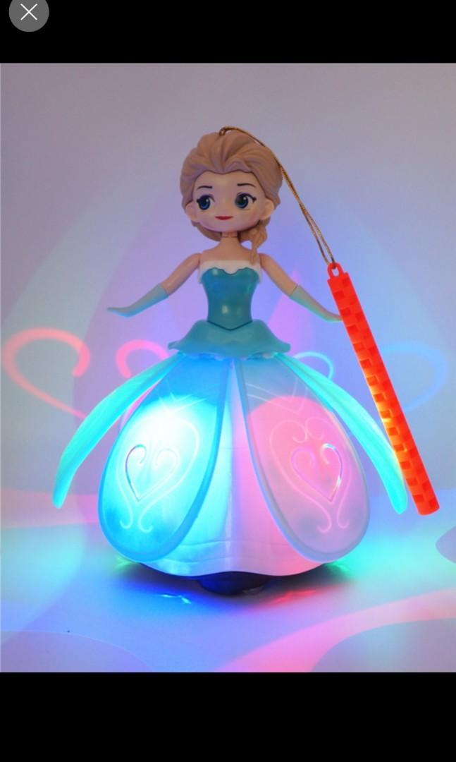 DIY Elsa frozen princess doll spinning rotate dancing toy with music ...