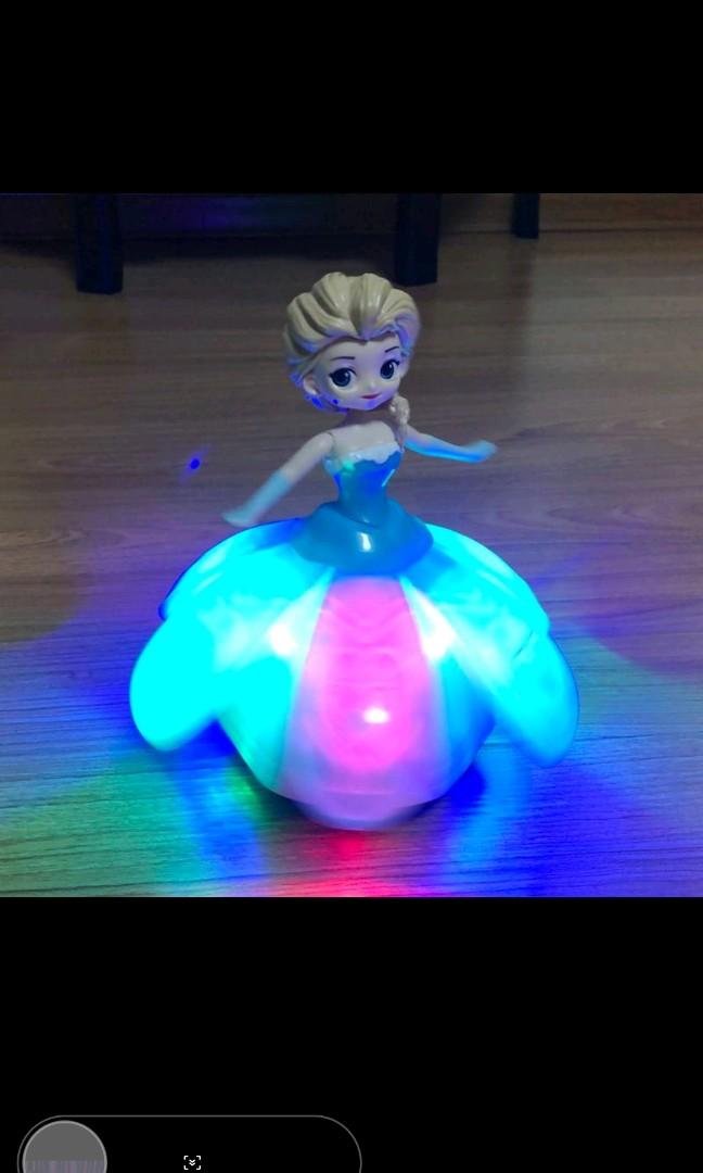 DIY Elsa frozen princess doll spinning rotate dancing toy with music ...