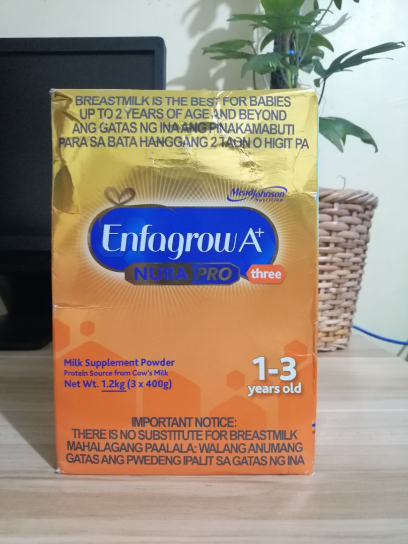 Enfagrow A+ Three NuraPro 1.2kgs, Babies & Kids, Nursing & Feeding ...