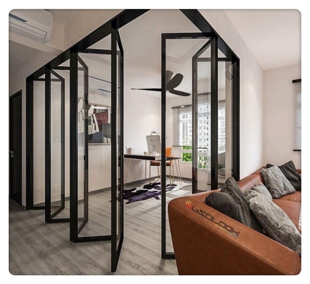 Glass Door Aluminium Framed L Shaped Bifold Sliding Swing Glass Door ...