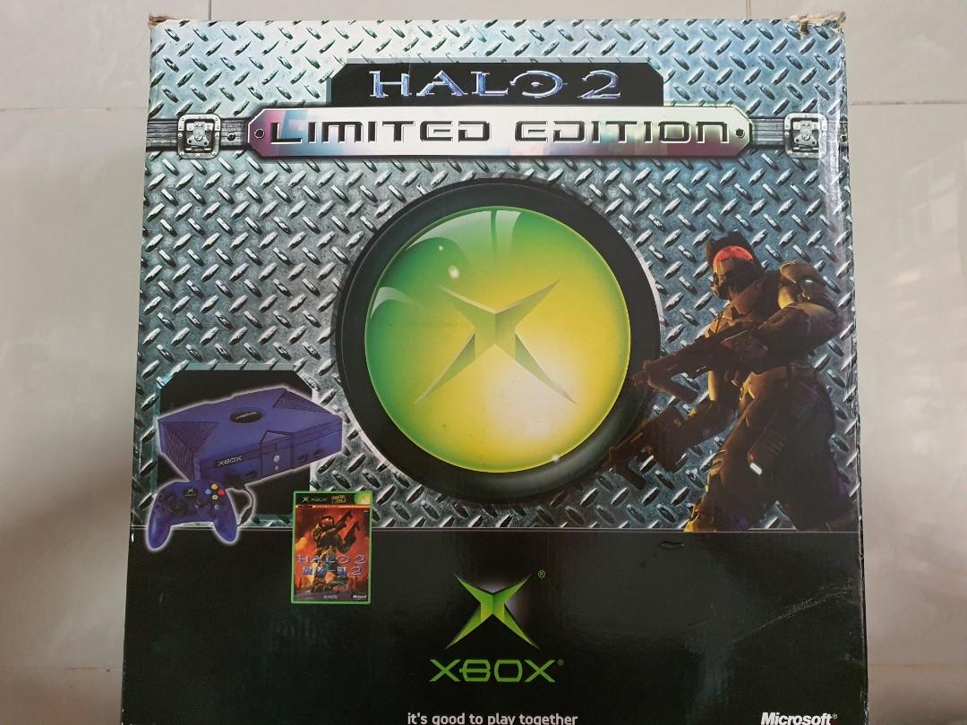 Halo 2 Limited Edition Ice Blue Xbox Video Game System, Video Gaming ...